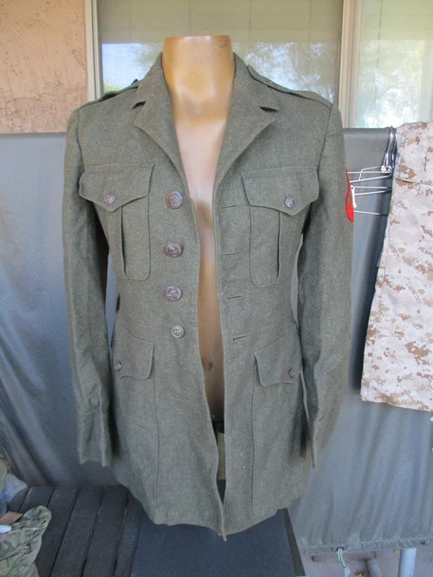 KOREAN WAR USMC Marine 4 Pocket Wool Service Coat, Dress Uniform Jacket ...