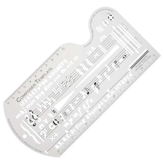MUSIC NOTATION GUIDE Stencil Template Artistic Drafting $22.98 ...