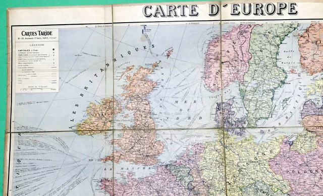 MAP OF EUROPE - Maps of Europe - 1920s £92.26 - PicClick UK