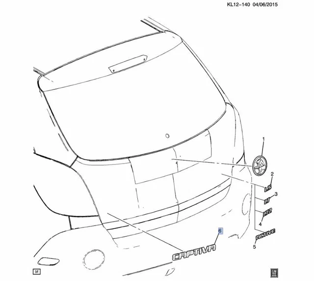 NEW GENUINE HOLDEN GM Holden Captiva 'CAPTIVA' BADGE CHROME 96448159 ...