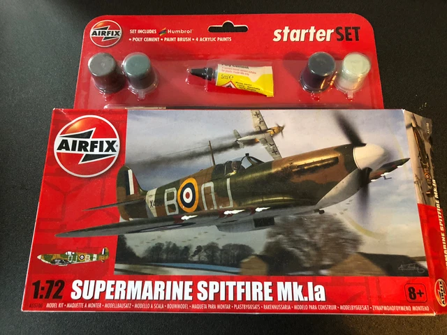 AIRFIX SUPERMARINE SPITFIRE Mk.1a. 1/72 scale Starter Set. 1:72. New. Mkla Mk1a £10.00 - PicClick UK