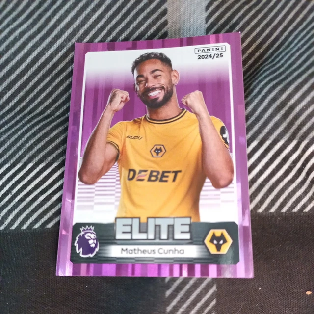 PANINI PREMIER LEAGUE 2025 Stickers Elite Parallel Purple - Matheus ...