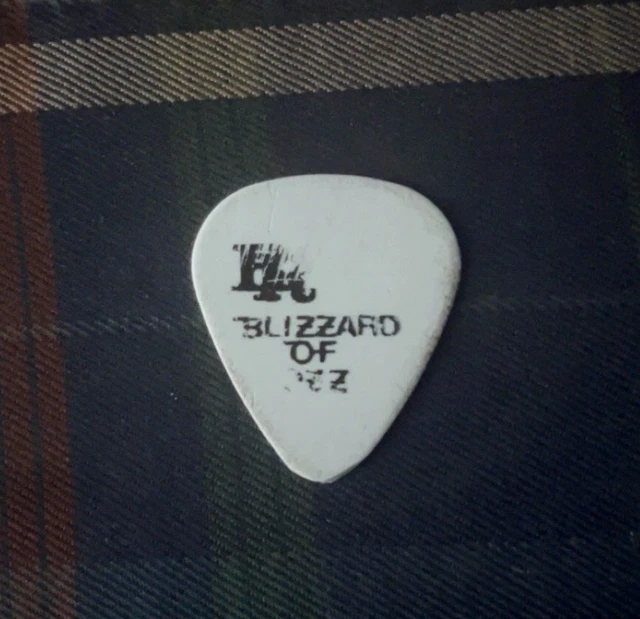RANDY RHOADS - Ozzy Osbourne - Stage Used Guitar Pick £162.92 - PicClick UK