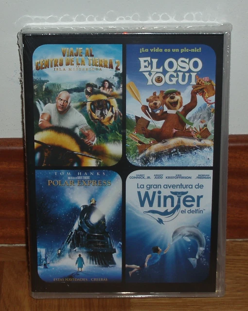 COLLECTION 4 FILMS Polar Express El Ours Yogi Winter El Dlfin DVD Neuf ...