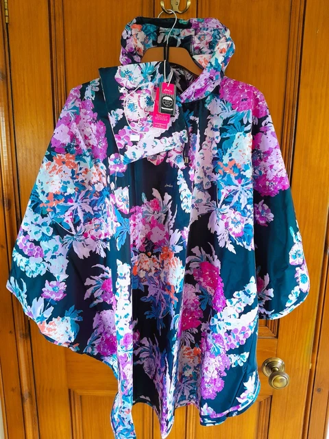 JOULES RIGHT AS Rain Pack-Away Poncho - Showerproof - One Size - Navy ...