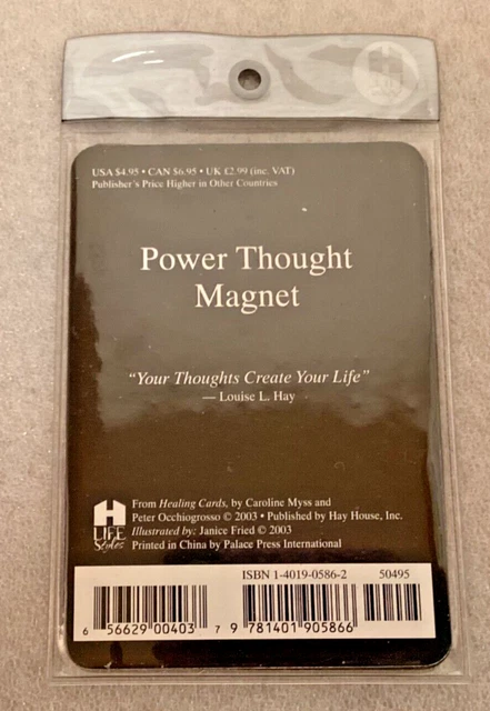 CARTE DI GUARIGIONE magnete pensiero potere 5x3 maggio cuore canto ...