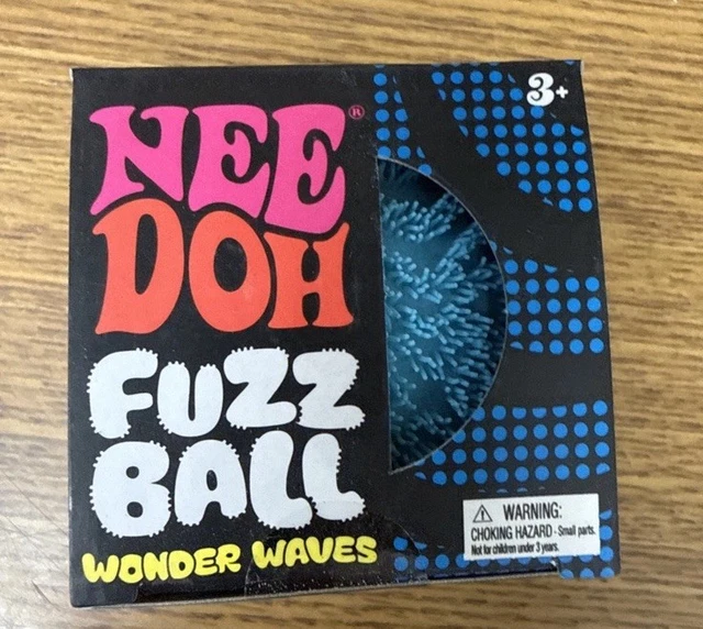 NEE DOH NEEDOH Fuzz Ball Wonder Waves Velvet Squeeze Fidget TikTok Blue ...