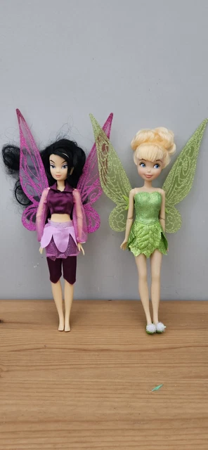 DISNEY STORE FAIRY Fluttering Vidia Doll & Tinkerbell Great Fairy ...