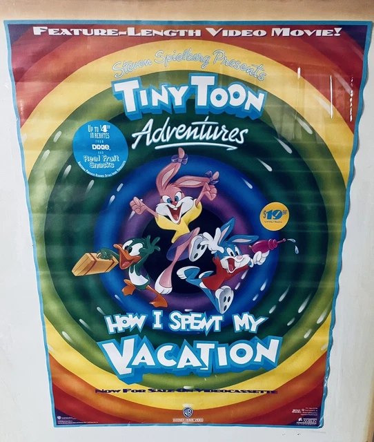 VINTAGE TINY TOONS Movie Poster Looney Tunes Warner Brothers 18” X 24 ...