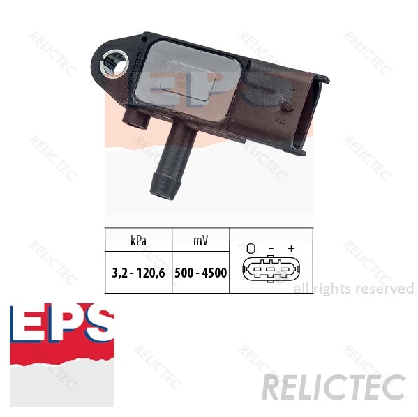 EXHAUST AIR PRESSURE sensor DPF Opel Vauxhall Fiat Alfa Romeo Saab ...