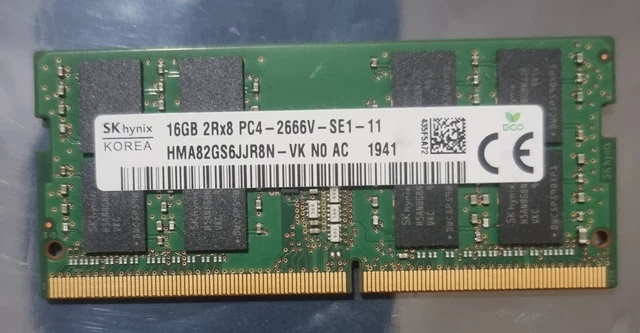 SK HYNIX PC4-21300 PC4 2666V 16GB 1X16GB DDR4 2RX8 2666MHz 260pin ...