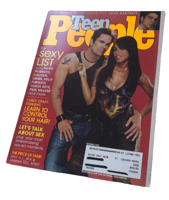 AALIYAH MARK MCGRATH Teen People Magazine Fold Out Mini Poster October ...