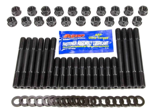 ARP 144-4002 SBM Head Stud Kit 6Pt. Cylinder Head Stud Kit, Hex Nuts ...
