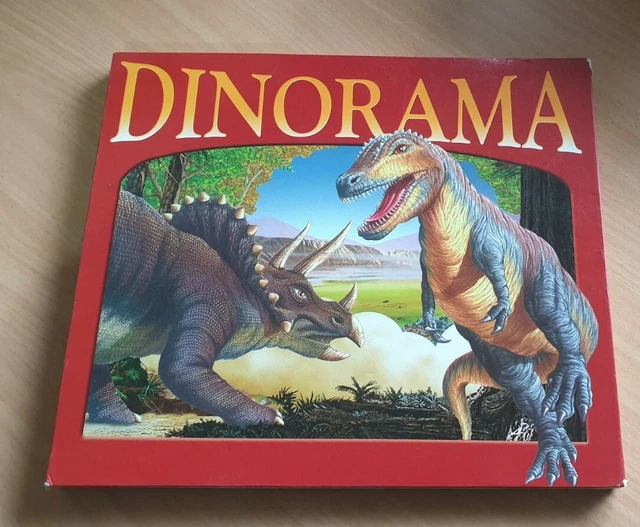 DINORAMA 3D DINOSAUR Book Large RARE TREX TYRANNOSAURUS DINO KIDS BOOKS FOLD OUT $24.99 ...