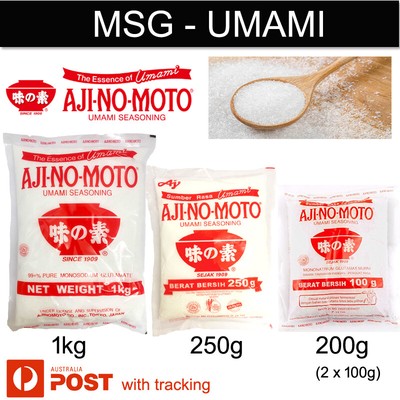 MSG AJINOMOTO MONOSODIUM Glutamate Umami Seasoning AJI-NO-MOTO 200g, 250g, 1kg £10.89 - PicClick UK