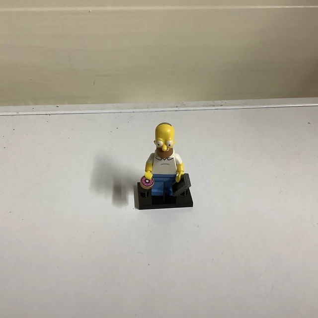 LEGO THE SIMPSON’S Series 1 Homer Simpson Minifigure Vgc W/ Donut ...