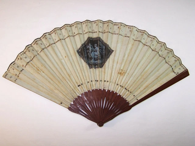 EVENTAIL 18ÈME DIRECTOIRE Autel de l'Amour 18thC fan ventaglio Fächer ...