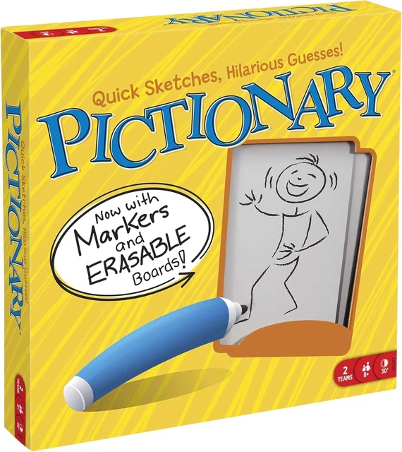 MATTEL GAMES PICTIONARY Drawing Game, Board Game for Family, Kids ...