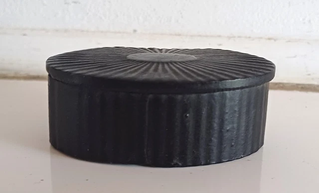 TABATIÈRE ANCIENNE NAPOLÉON III carton bouilli plissé noir EUR 10,00 ...
