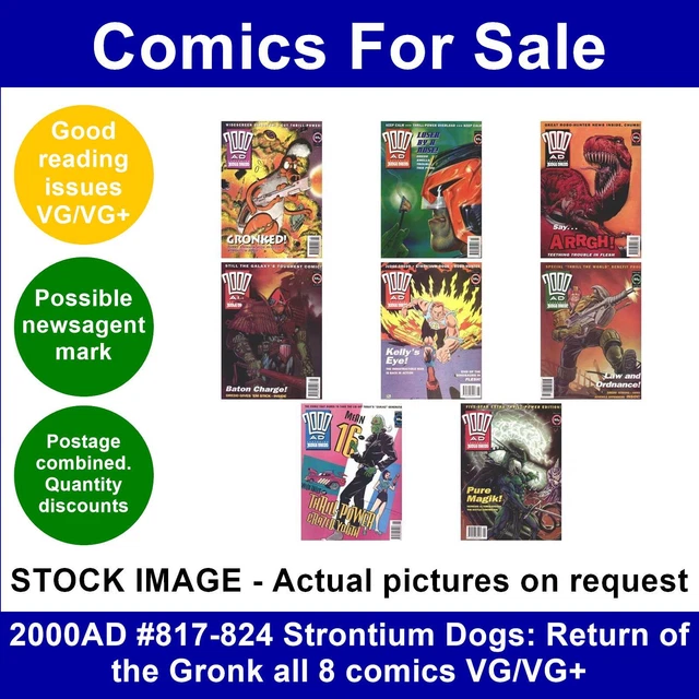2000AD #817-824 STRONTIUM Dogs: Return of the Gronk all 8 comics VG/VG+ ...