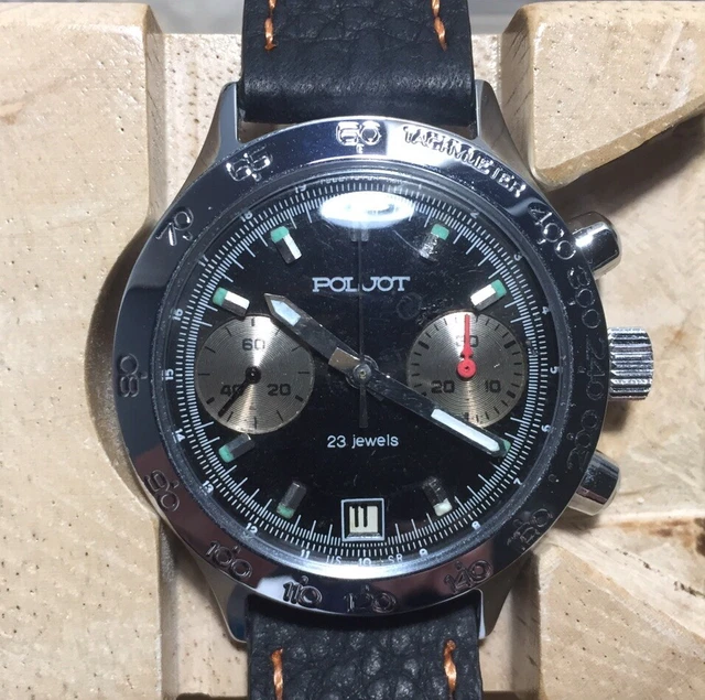 POLJOT 3133 CHRONOGRAPH Retro-Vintage Russian -USSR C.80’s - Case New £ ...