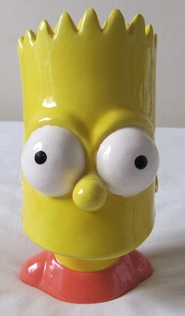 VINTAGE THE SIMPSONS Bart Ceramic 6.5" Money Box Piggy Bank Early ...