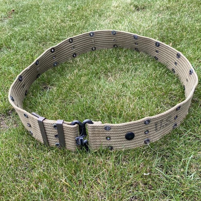 ORIGINAL WW2 US Army 1942 M1936 Webbing Pistol Belt Uniform Airborne ...