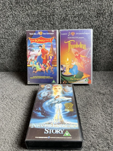 WARNER BROS VHS king and I, thumbelina, never ending story £5.00 ...