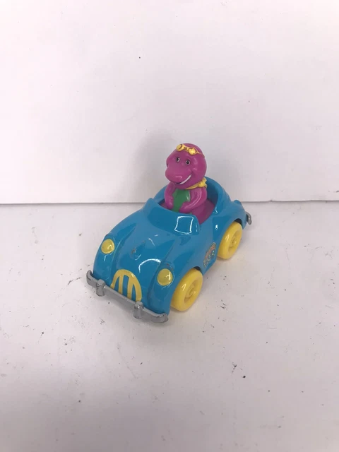 VINTAGE BARNEY DIECAST Car 1997 Hasbro The Lyons Group Blue Roadster ...