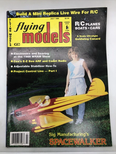 FLYING MODELS JULY 1988 Model Airplane Magazine Plane Aviation R/C Goldwing £13.62 - PicClick UK