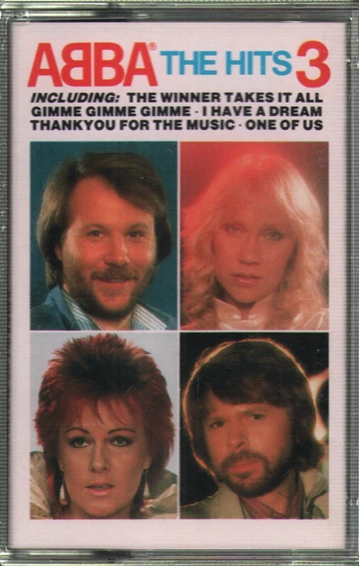 ABBA HITS 3 cassette UK Hallmark 1990 cassette with black shell and ...