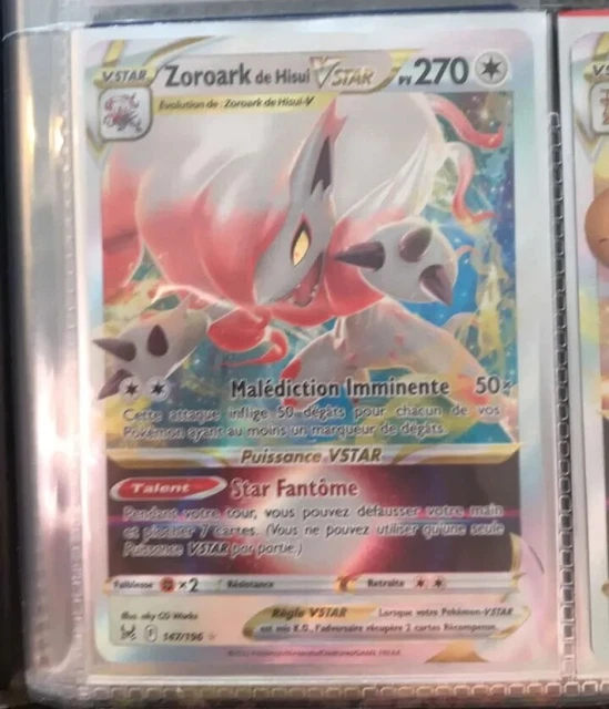 CARTE POKÉMON ZOROARK DE HISUI VSTAR EB11 ORIGINE PERDUE 147/196 FR NEUF EUR 1,00 - PicClick FR