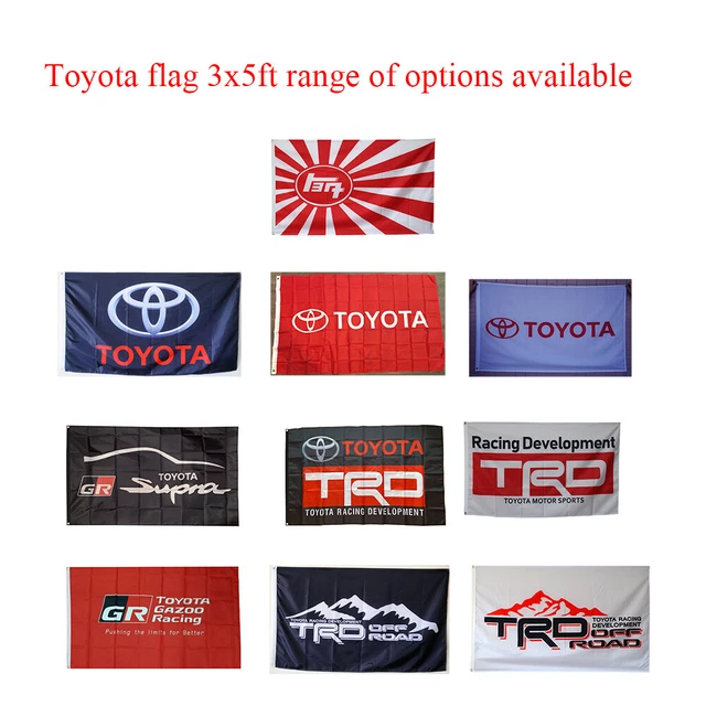 TOYOTA RACING FLAG TRD Supra Camry Tacoma Tundra 3x5ft Banner Vintage ...