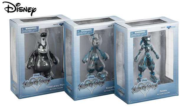 DISNEY KINGDOM HEARTS Diamond Select Figures Tron Sora Tron Goofy ...