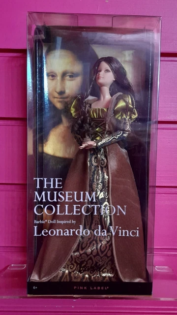 BARBIE COLLECTOR PINK Label Mona Lisa Leonardo Da Vinci Museum ...