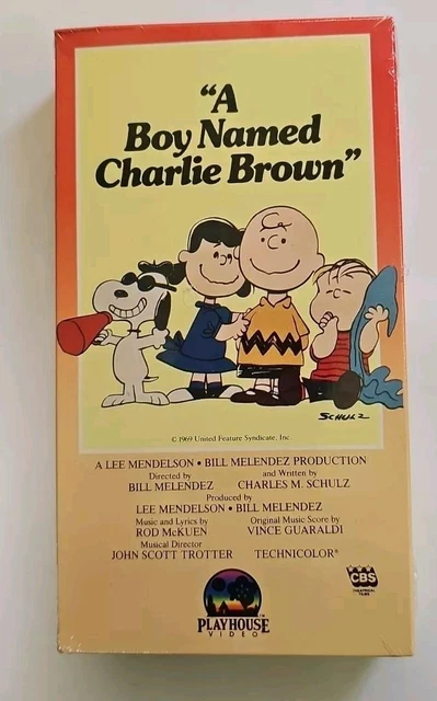 A BOY NAMED Charlie Brown VHS SEALED Watermarks Playhouse NO BARCODE ...