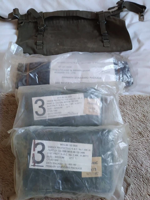 BRITISH ARMY NBC Kit with Poncho Roll inc Dosimeters and Accessories £ ...