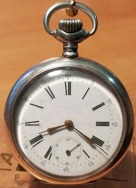 MONTRE GOUSSET À ancre 1880/1900 boitier argent massif 85 g. fonctionne bien EUR 30,00 - PicClick FR