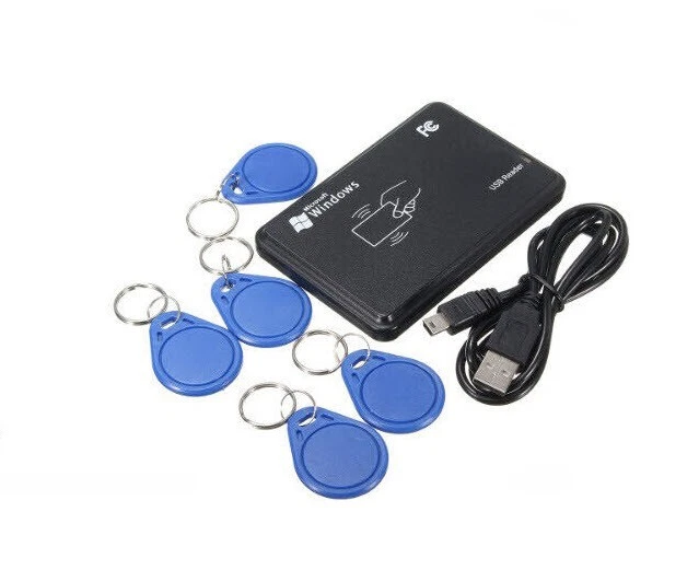 125KHZ CARD READER / card writer programmer with 5 Tags for EM430 £25. ...