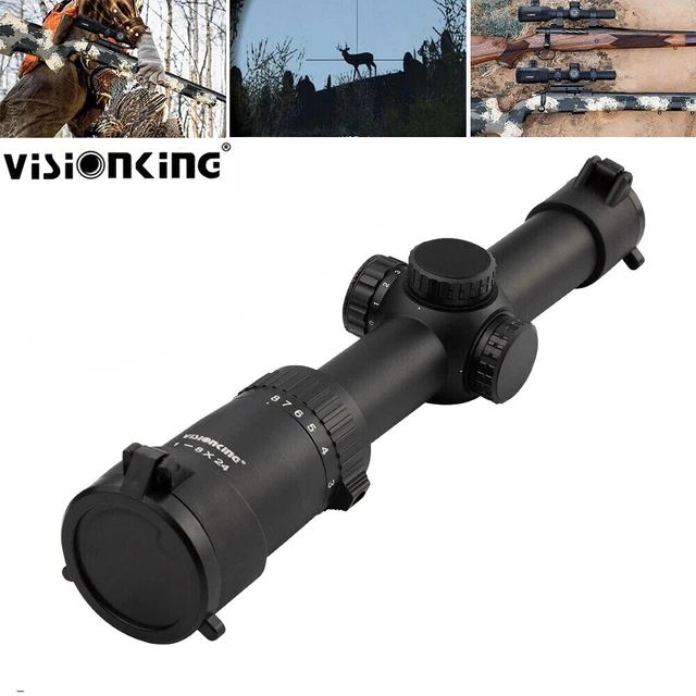VISIONKING 1-8X24 RIFLE Scope Military target Hunting Optics 1cm 0.1 ...