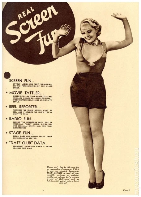 REAL SCREEN FUN Vol. 4 #8 VG 1938 £19.68 - PicClick UK