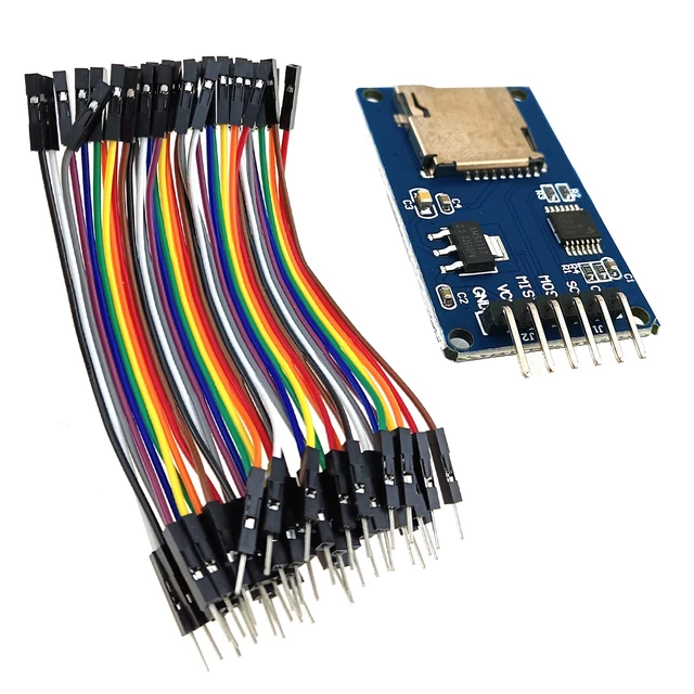 TF MICRO SD Card Module Dupont Male to Female Jumper Cable Wire for ...