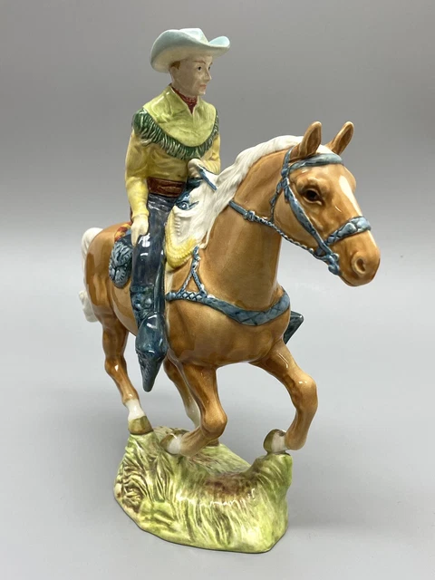 RARE VINTAGE BESWICK * CANADIAN MOUNTED COWBOY No 1377 * Palomino Gloss ...