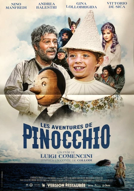 AFFICHE LES AVENTURES DE PINOCCHIO. 40 x 60 cms. Gina Lollobrigida, De ...