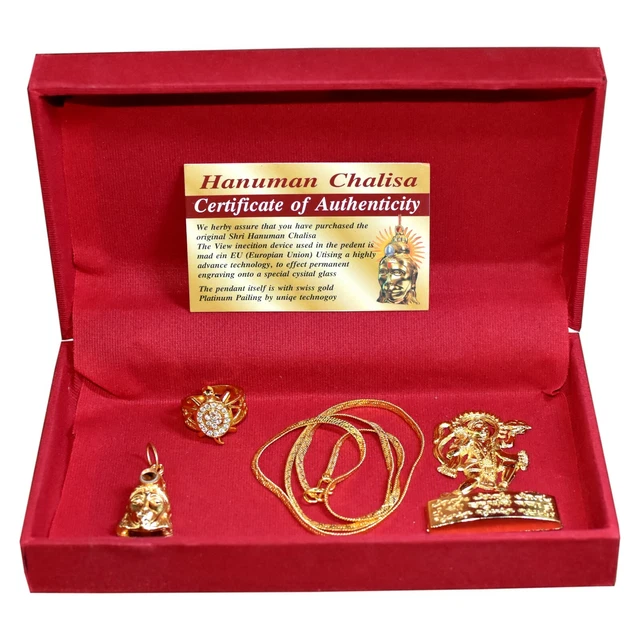ENERGIZED SHRI HANUMAN Chalisa Yantra Kachua Ring Tortoise Ring Kavach ...