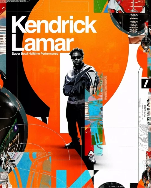 KENDRICK LAMAR SUPER Bowl LIX Halftime Show 8x10 NFL Football Photo $15 ...