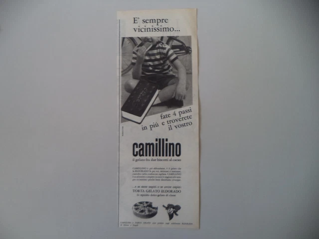 ADVERTISING PUBBLICITÀ 1964 CAMILLINO GELATO ELDORADO EUR 6,00 ...
