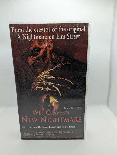 RARE VHS WES CRAVEN'S A NEW NIGHTMARE Roadshow CLAMSHELL Ex-Rental RRP Sticker $30.00 - PicClick AU