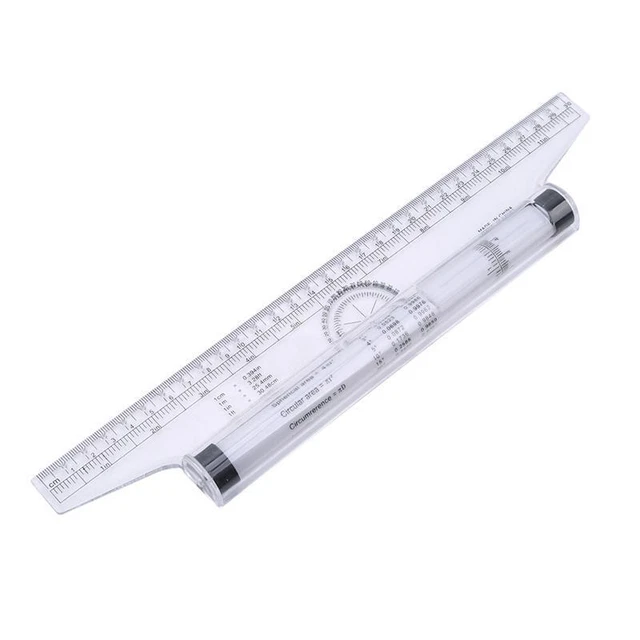 ROLLING PARALLEL RULER Drawing Circles Angles Lines Charts Graphs JJ ...
