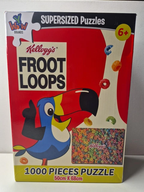 KELLOGGS FROOT LOOPS Supersized Puzzle 1000 Pieces Complete $19.99 ...